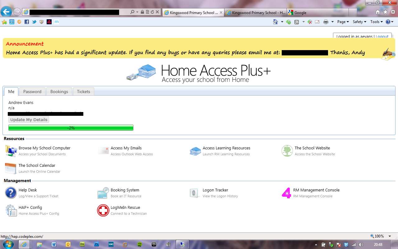 Home Access Plus v7.1, observations, bugs(?) and queries! |﻿ Home Access Plus+