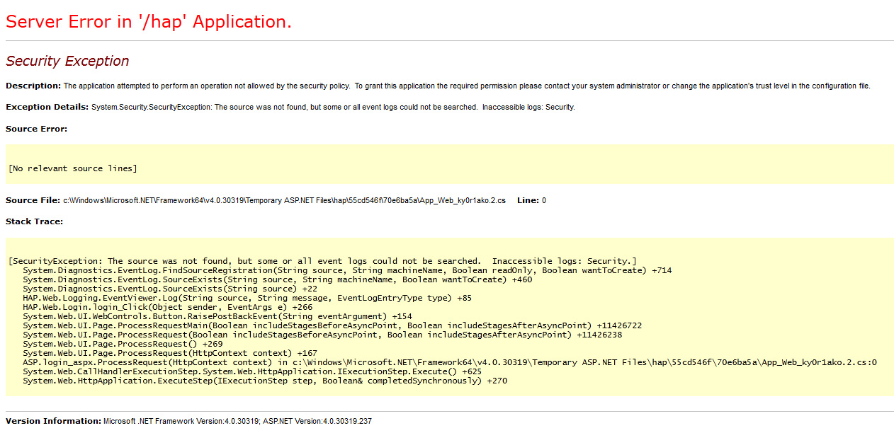 HAP loging in problems - Home Access Plus+ - EduGeek.net