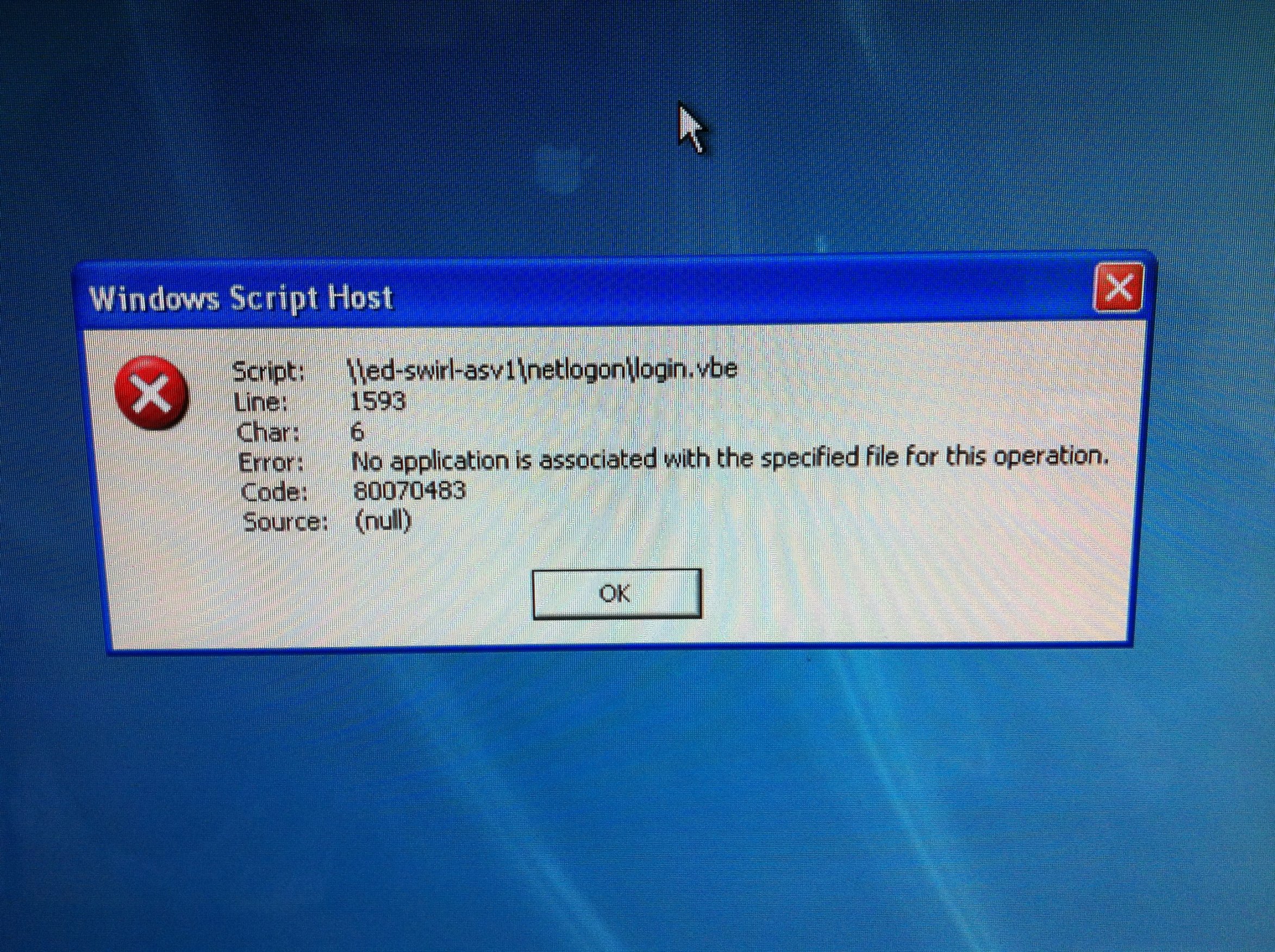 Windows Script error netlogon - Windows - EduGeek.net