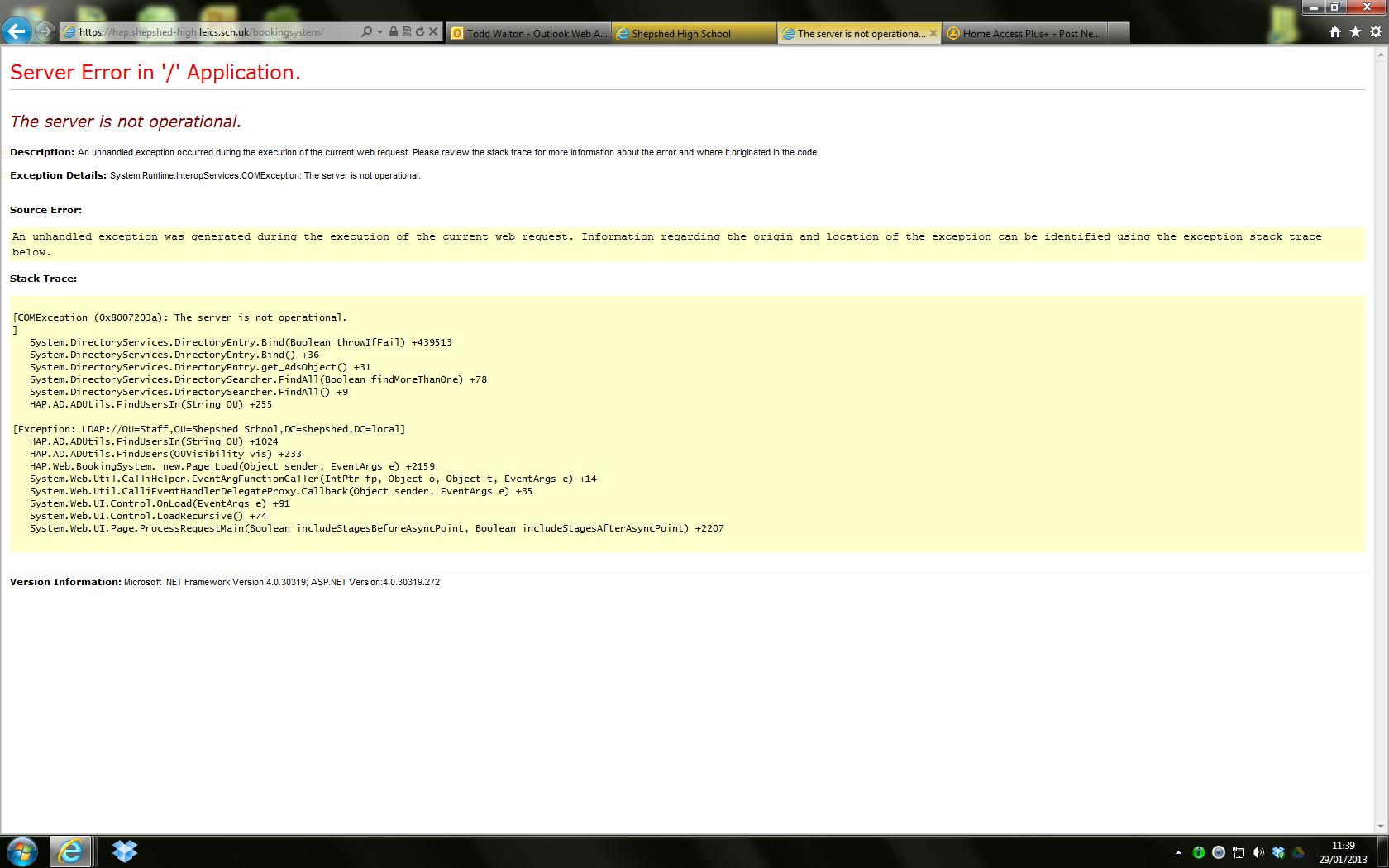 Server Error In Application ﻿ Home Access Plus