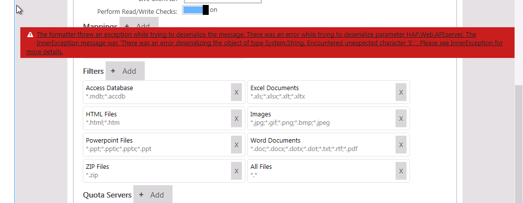 Hap 9 Setup Error Object Reference Not Set To An Instance Of An Object Home Access Plus