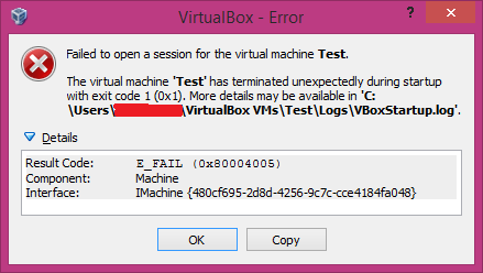 VirtualBox instant errors |﻿ Thin Client and Virtual Machines