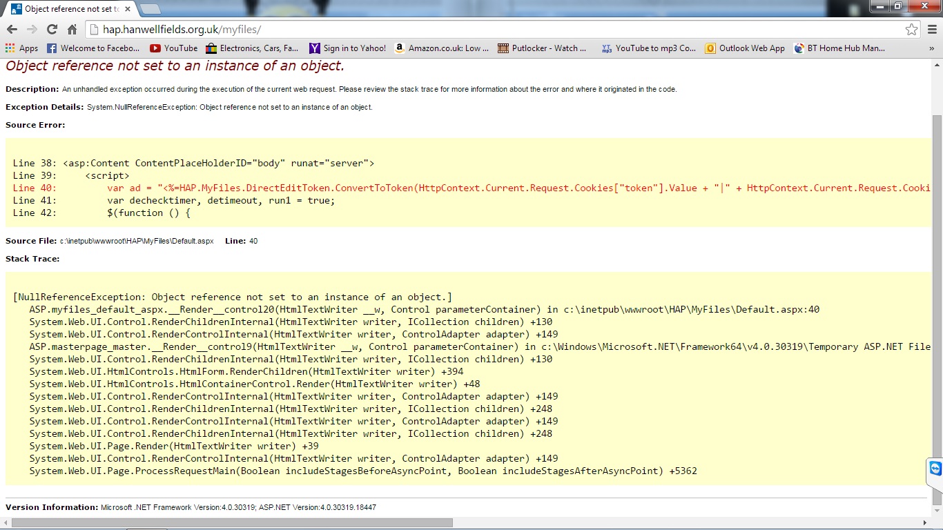Error when trying to access my files externally |﻿ Home Access Plus+