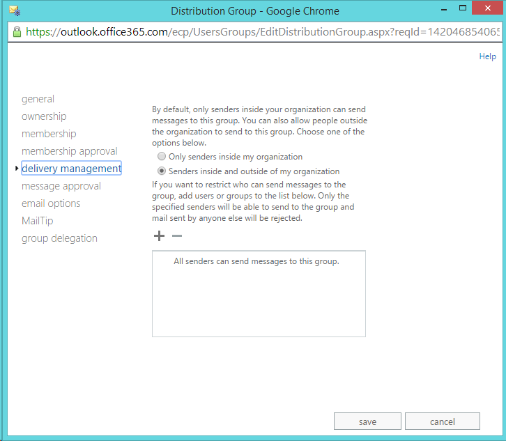 Office 365 Distribution List Permissions - Cloud Services - EduGeek.net