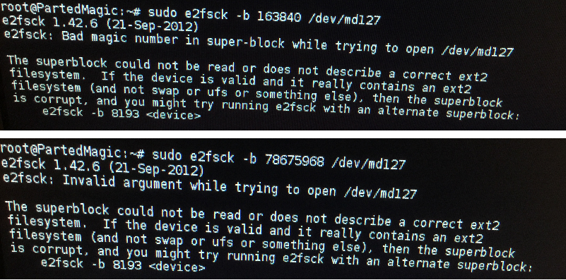 Hate Linux - VLE Dead - Boot Errors/superblock |﻿ *nix