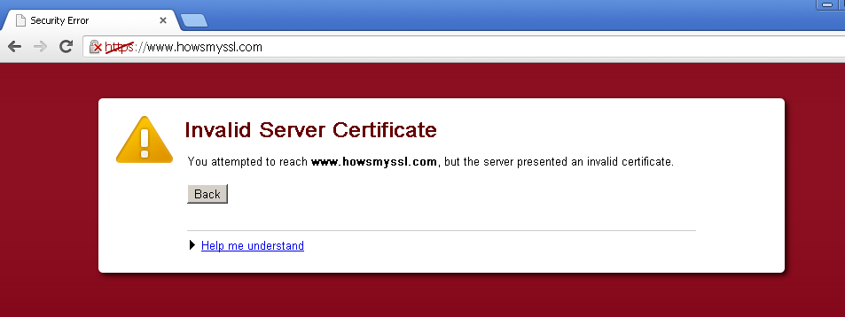 Invalid Server Certificate! |﻿ Internet Related/Filtering/Firewall