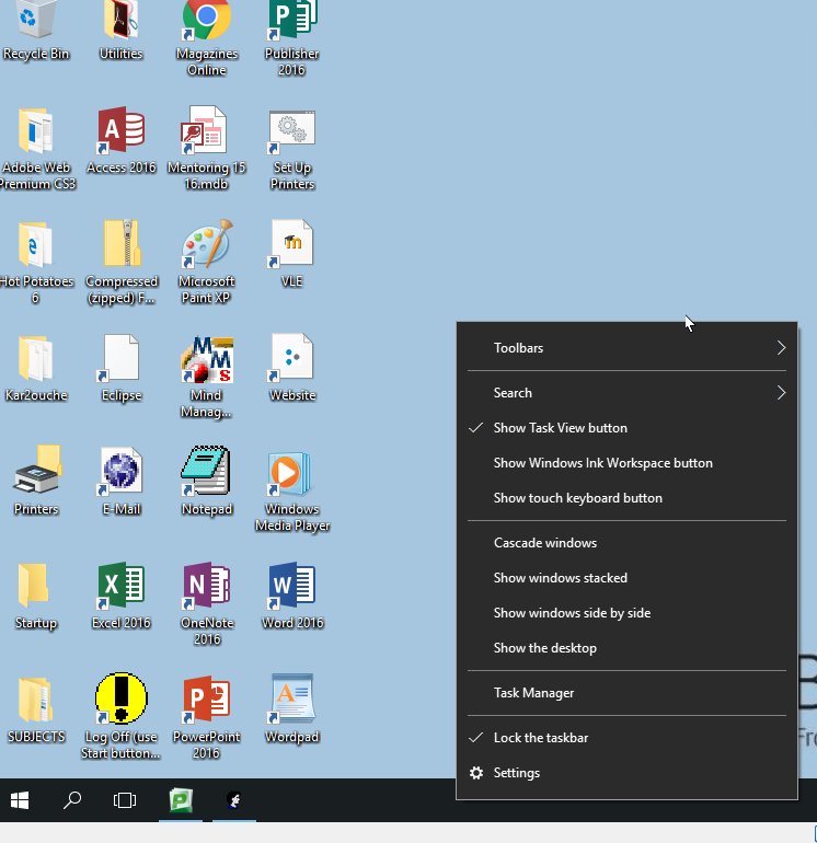 Taskbar context menu - disable or edit? |﻿ Windows 10