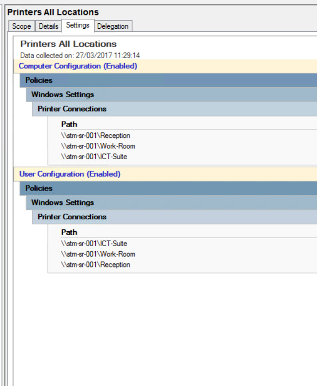 Server 16 Group Policy for setting default printer based on location ... Server 16 Group Policy for setting default printer based on location ...