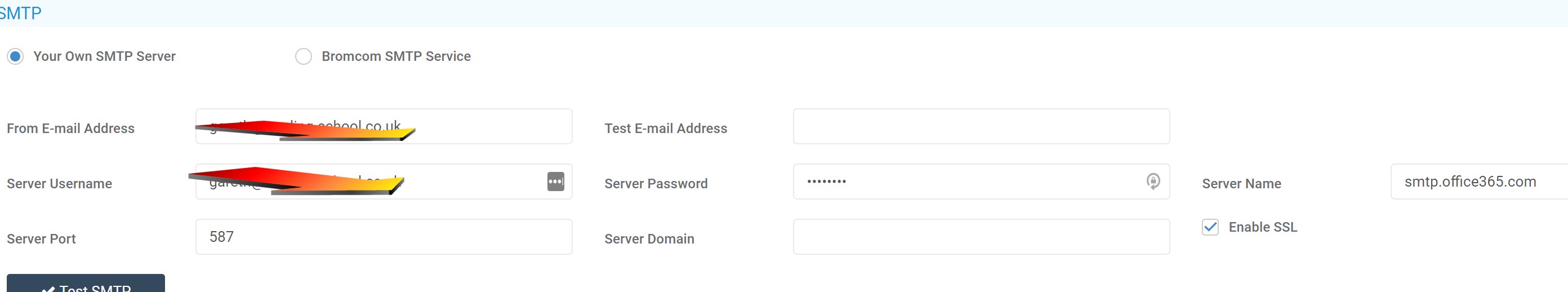 SMTP for Office 365 in Bromcom - can't get test email to send | MIS ... SMTP for Office 365 in Bromcom - can't get test email to send | MIS ...