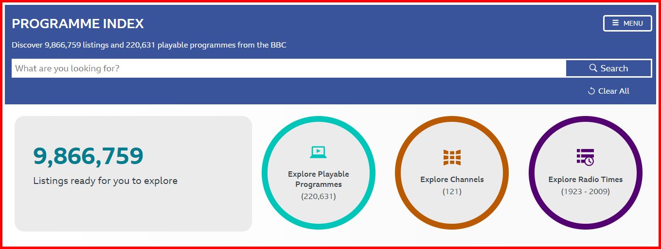 BBC Programme Index |﻿ Links