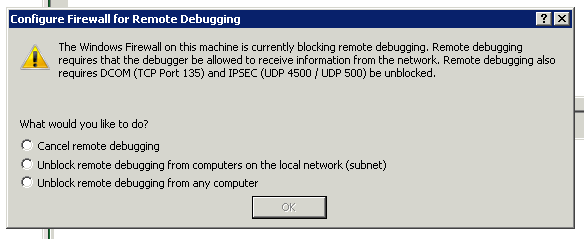 How is remote debugging allowed on Microsoft SQL Management studio? |﻿ Windows