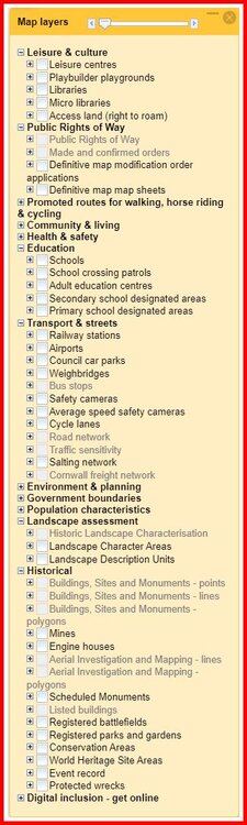 Cornwall Council Interactive Map |﻿ Links