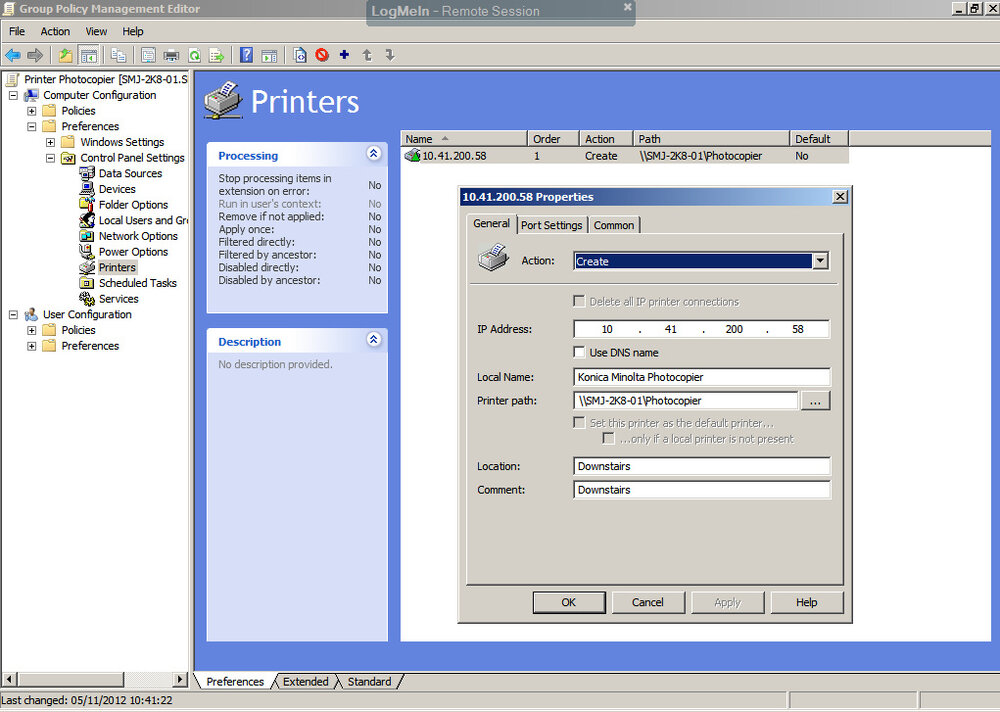 Printers installing as Local Printers - Windows Server 2008 R2 - EduGeek.net