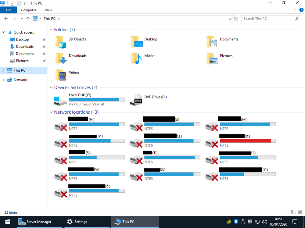 Windows Server 2019 showing all network drives as disconnected |﻿ Windows Server 2019